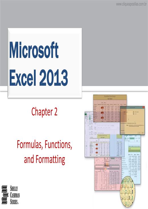 Clique Apostilas Microsoft Excel 2013 Formulas Functions And
